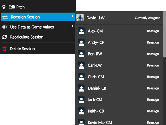 How to Reassign Session – Catapult PlayerTek Plus