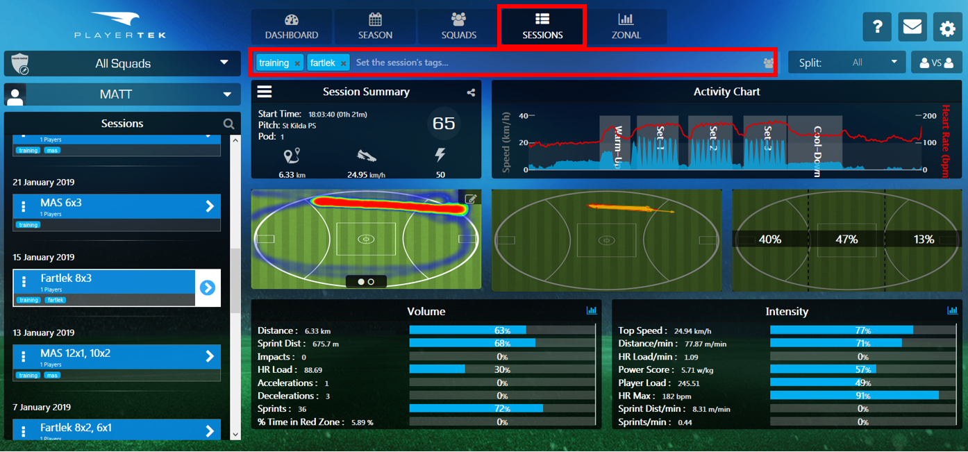 PlayerTek Tags – Catapult PlayerTek Plus