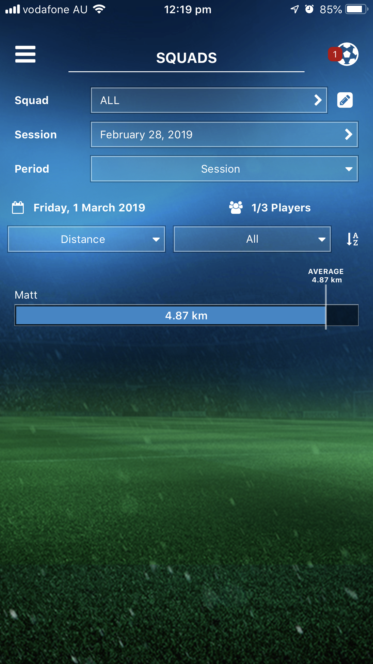 PlayerTek Team App – Catapult PlayerTek Plus